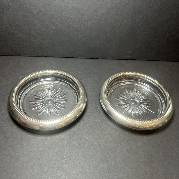 Leonard | Dining | Vintage Italian Leonard Crystal Glass Silver Plated ...